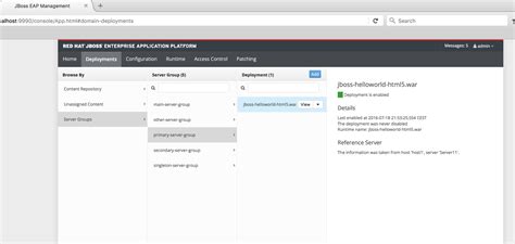 JBoss EAP Domain Deployments Part Domain Deployments Through The