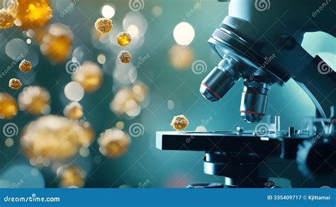 Scientist And Bacteria Lichen Fungi Microscope In Laboratory Royalty