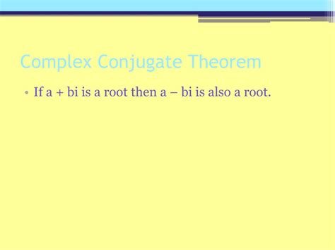 PPT 3 5 Complex Zeros The Fundamental Theorem Of Algebra PowerPoint Presentation ID 2385239