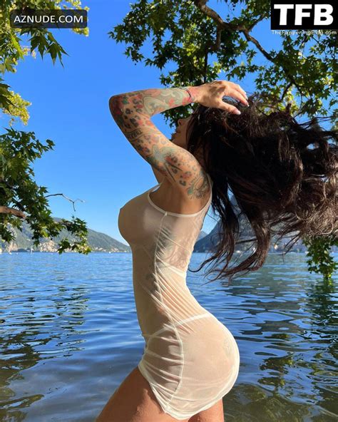 Alexis Mucci Sexy Poses Flashing Her Nude Tits Wearing A See Through Dress In A Social Media