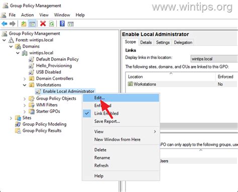 How To Enable The Built In Local Administrator Account On Domain Computers Via Group Policy Gpo