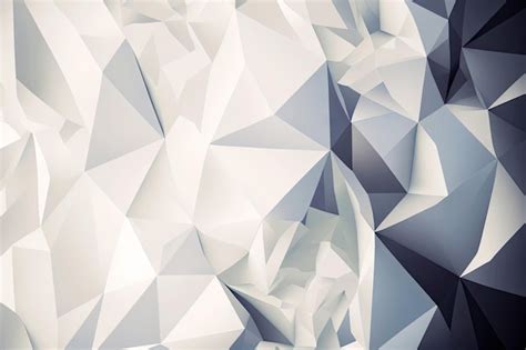 Premium Photo D Render Abstract Geometric Background In Form Of White Faceted Shapeless Figure