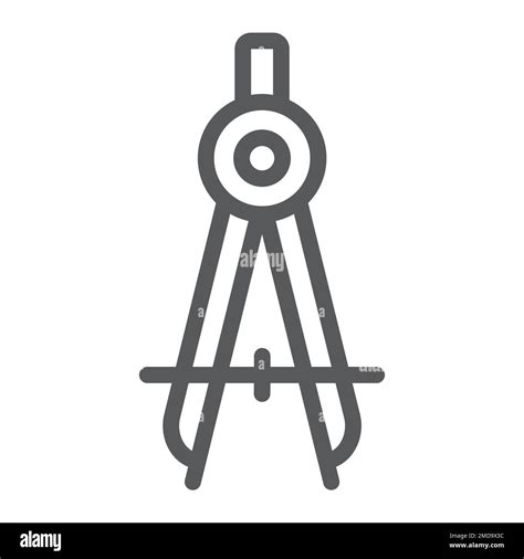 Divider Line Icon School And Education Compass Sign Vector Graphics A Linear Pattern On A