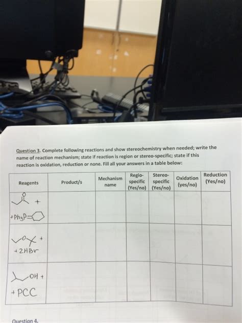 Solved Complete Following Reactions And Show Stereochemistry