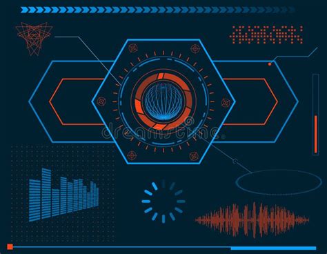Futuristic Hud Interface Elements Vector Illustration Stock Vector Illustration Of Future