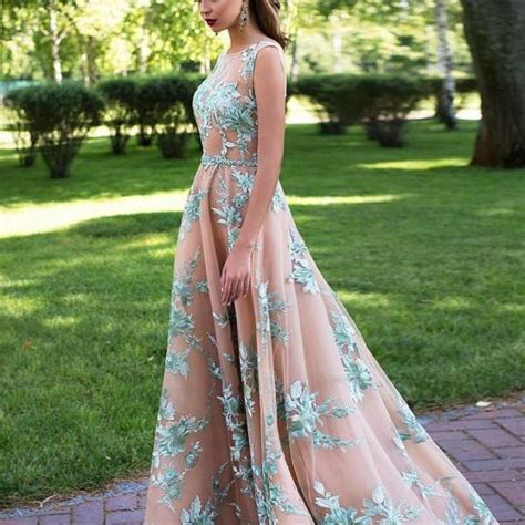Unique A Line Bateau Sleeveless Backless Long Promevening Dress With