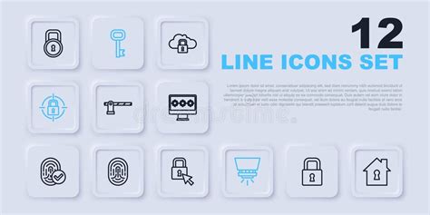 Set Line Lock House Under Protection Parking Car Barrier Fire Sprinkler System Fingerprint