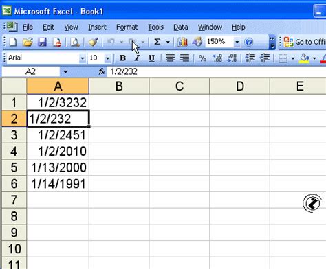 excel data entry data type date