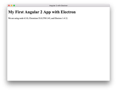 Create A Desktop App With Angular 2 And Electron Infinite Script