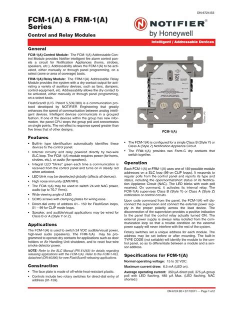 240v Fcm1 Notifier Control Module For Office Industrial Etc At ₹ 2550 Piece In New Delhi