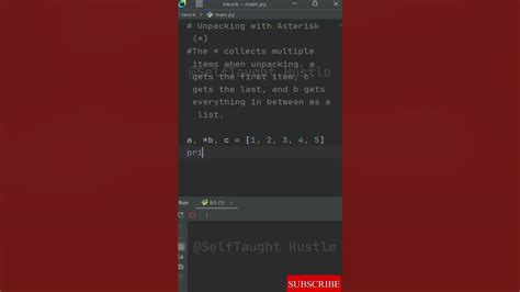 Unpacking With Asterisk In Python Coding Code Programming Youtube