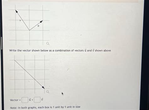 solved write the vector shown below as a combination of