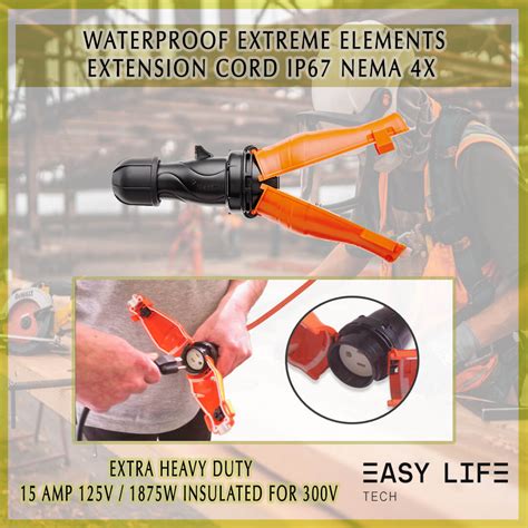 Waterproof Extension Cord Easylife Tech By Famatel