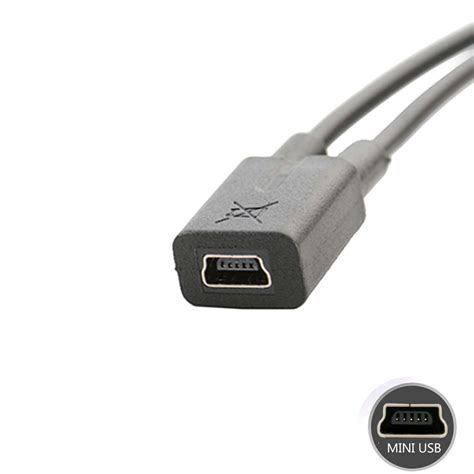 Mini USB Female To Dual 2x Male Splitter Y Extension Charger Adapter Cable Gm EBay