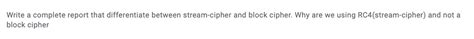 Solved Write A Complete Report That Differentiate Between Chegg