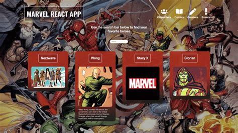 Marvel React App