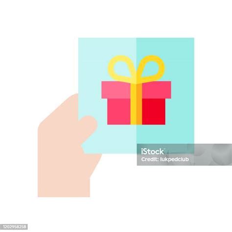 기프트 카드 벡터 일러스트레이션 플랫 스타일 아이콘 벡터에 대한 스톡 벡터 아트 및 기타 이미지 벡터 생일 생일 선물