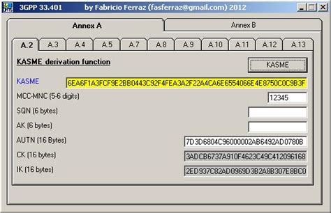Test Vectors For LTE Kasme Generation In Authentication Stack Overflow