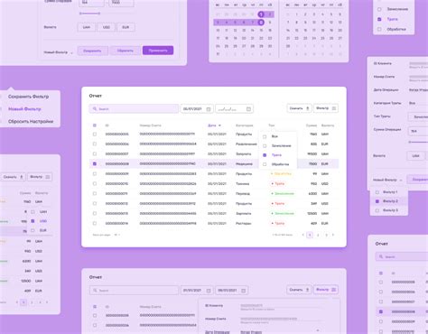 Financial Report With Filter Uxui Design Behance