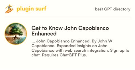 Get To Know John Capobianco Enhanced Gpt Information Latest Updates