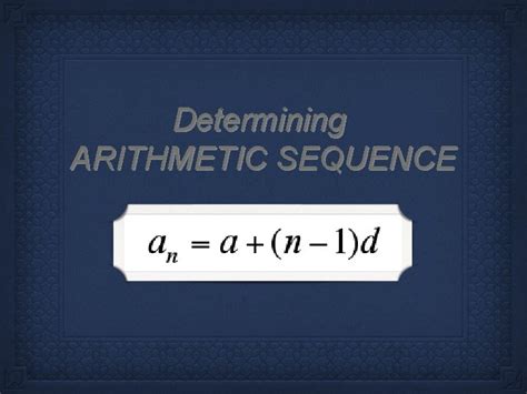 Determining Arithmetic Sequence Theorem Nth Term Of An