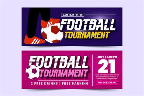 premium vector football tournament sport event banner design template