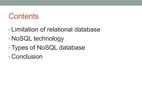improvement of no sql technology for relational databases v2 ppt
