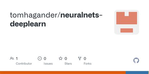 Github Tomhaganderneuralnets Deeplearn
