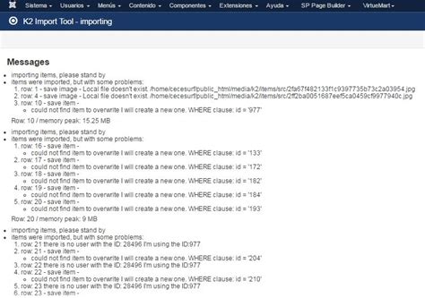 Error al importar el contenido K2 en nueva instalación Joomla 3 0 Foro Webempresa