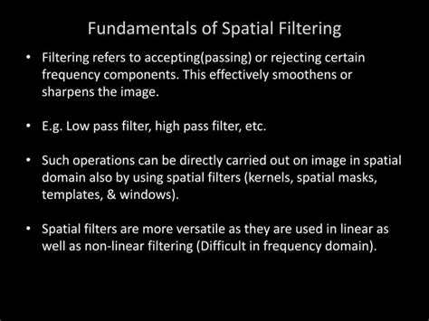 Spatial Filtering Pdf