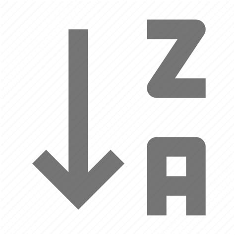 Alphabetical Order Arrow Descending Down Sort Icon