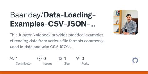 Github Baandaydata Loading Examples Csv Json And Excel Files In