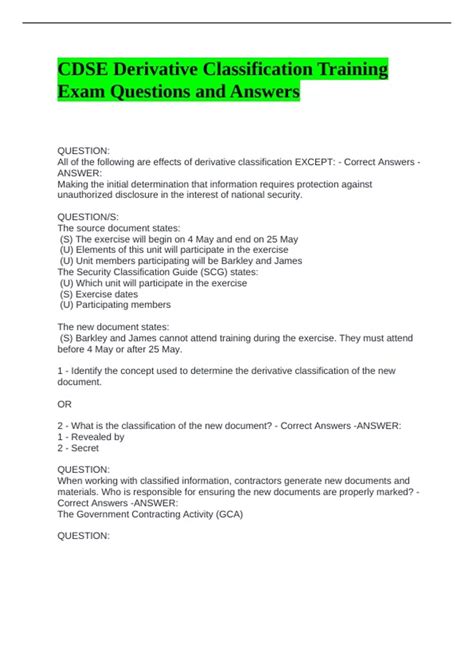 Derivative Classification Exam Bundle Stuvia Us