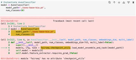 Fairseq Metrics Fails To Load Cannot Load The Model Issue 4 Earthspecies Aves GitHub
