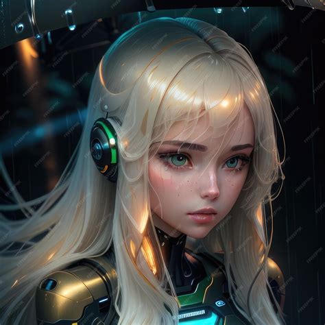 Premium Ai Image Obot Androidshy And Beautiful Woman And Man Character Sitting In The Rain