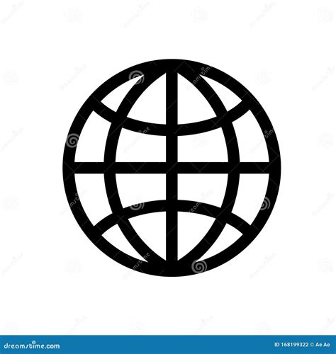 Earth Globe Icon Vector Icons On A White Background Trendy Linear Icon Icon For Website And