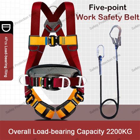 High Altitude Work Safety Harness Full Body Five Point Safety Belt Rope Outdoor Climbing