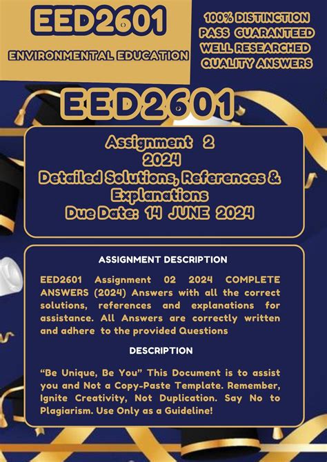 Eed2601 Assignment 2 2024 Complete Answers 14 June 2024 Accurate