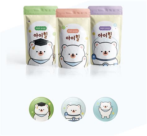 아이들이 좋아하는 귀여운 유산균제품 캐릭터 디자인