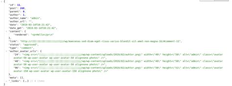 Wordpress How To Get Image Tag Src Value From Json Object Stack Overflow