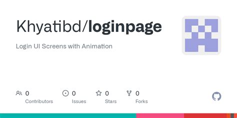 Github Khyatibdloginpage Login Ui Screens With Animation