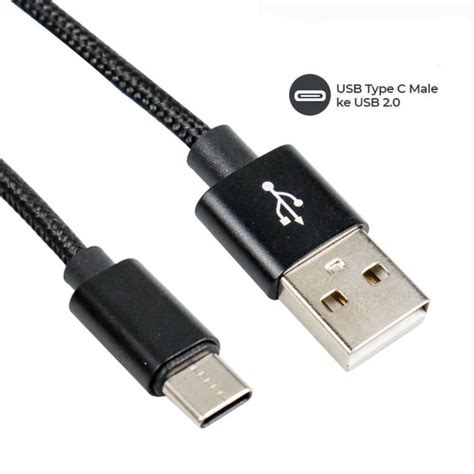 Jual Kabel Data Charge Usb To Type C Nylon Braided Cm Pendek Powerbank Shopee Indonesia