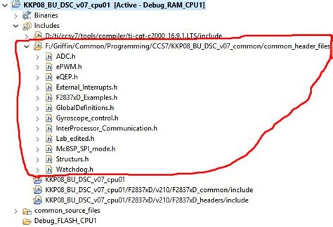 CCS TMS F D Problem With Common Files For CPUs Code Composer Studio Forum Code