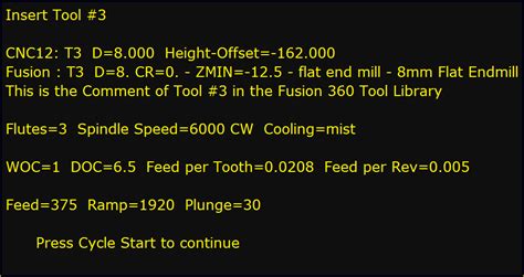Write Cnc12 Info Variables Fusion 360 Milling Post Processor For Centroid