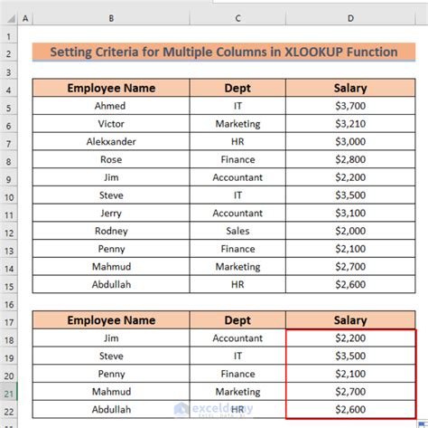 How To Use XLOOKUP Function With Multiple Criteria In Excel