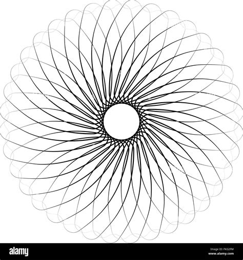 Abstract Spiral Element Motif Isolated On White Background Stock