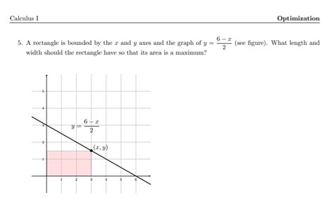 Solved Calculus I Optimization A Rectangle Is Bounded Chegg