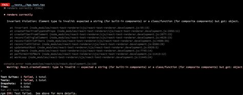 Jestjs Error Jest Warning Reactcreateelement Type Is Invalid