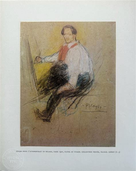Pablo Picasso Blue Period Print 1901 1905 Étude Pour Lautoportrait