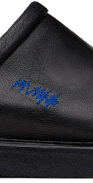 ader error black curve sabot 02 slip on loafers